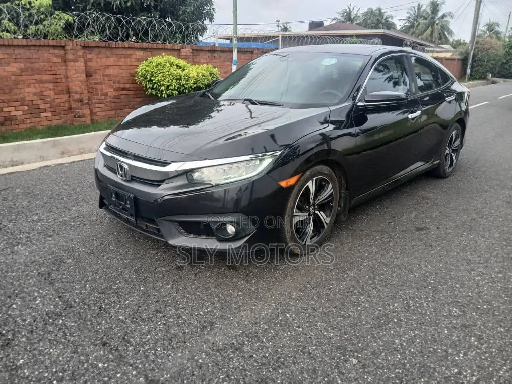 Honda Civic Touring 4dr Sedan (1.5L 4cyl) 2016 Black in Dome - Cars ...