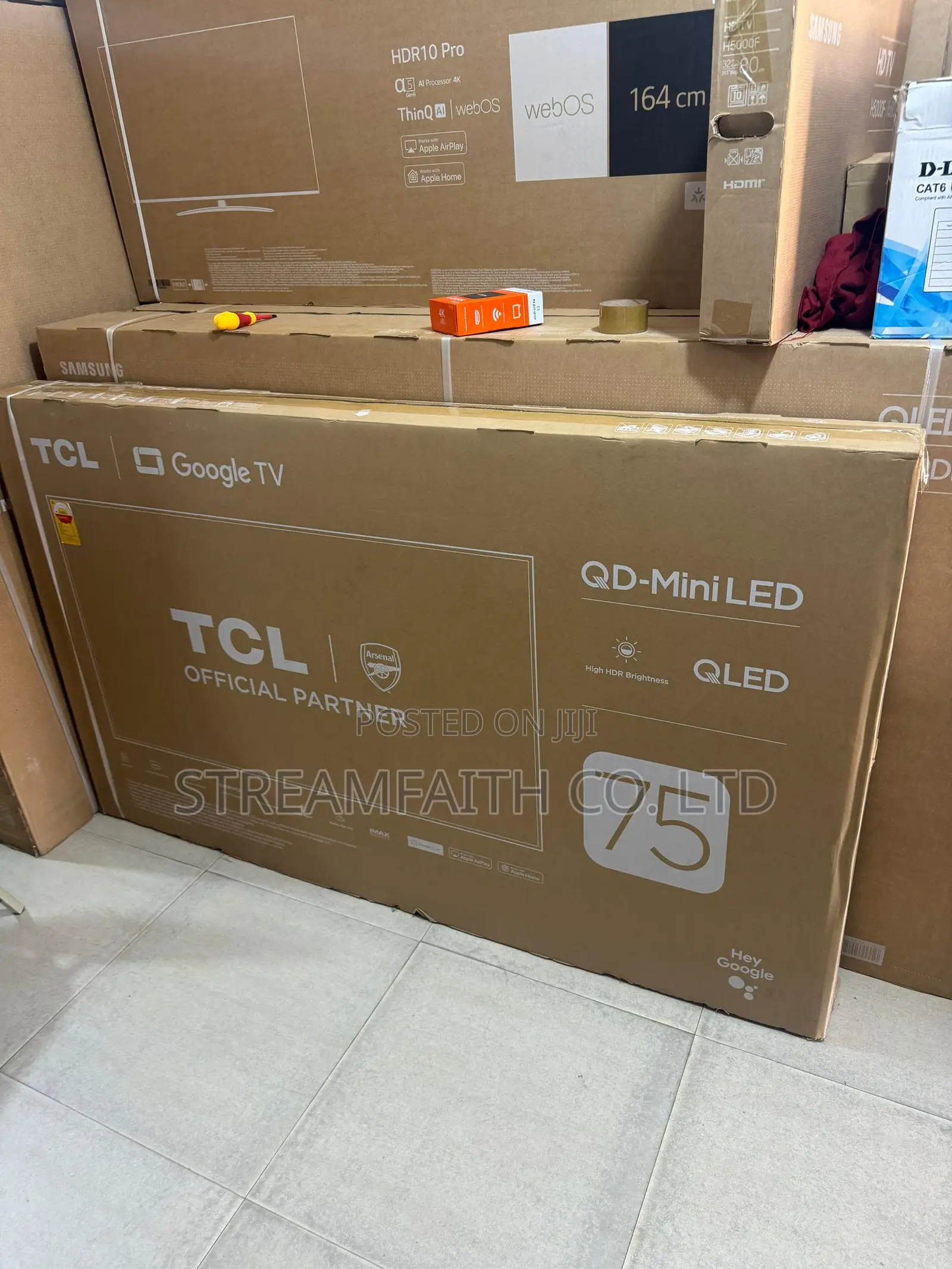 Tcl 75′′ Qd-mini Led 4k 75c6k Premium Tv, 144hz Native Refresh Rate, in ...