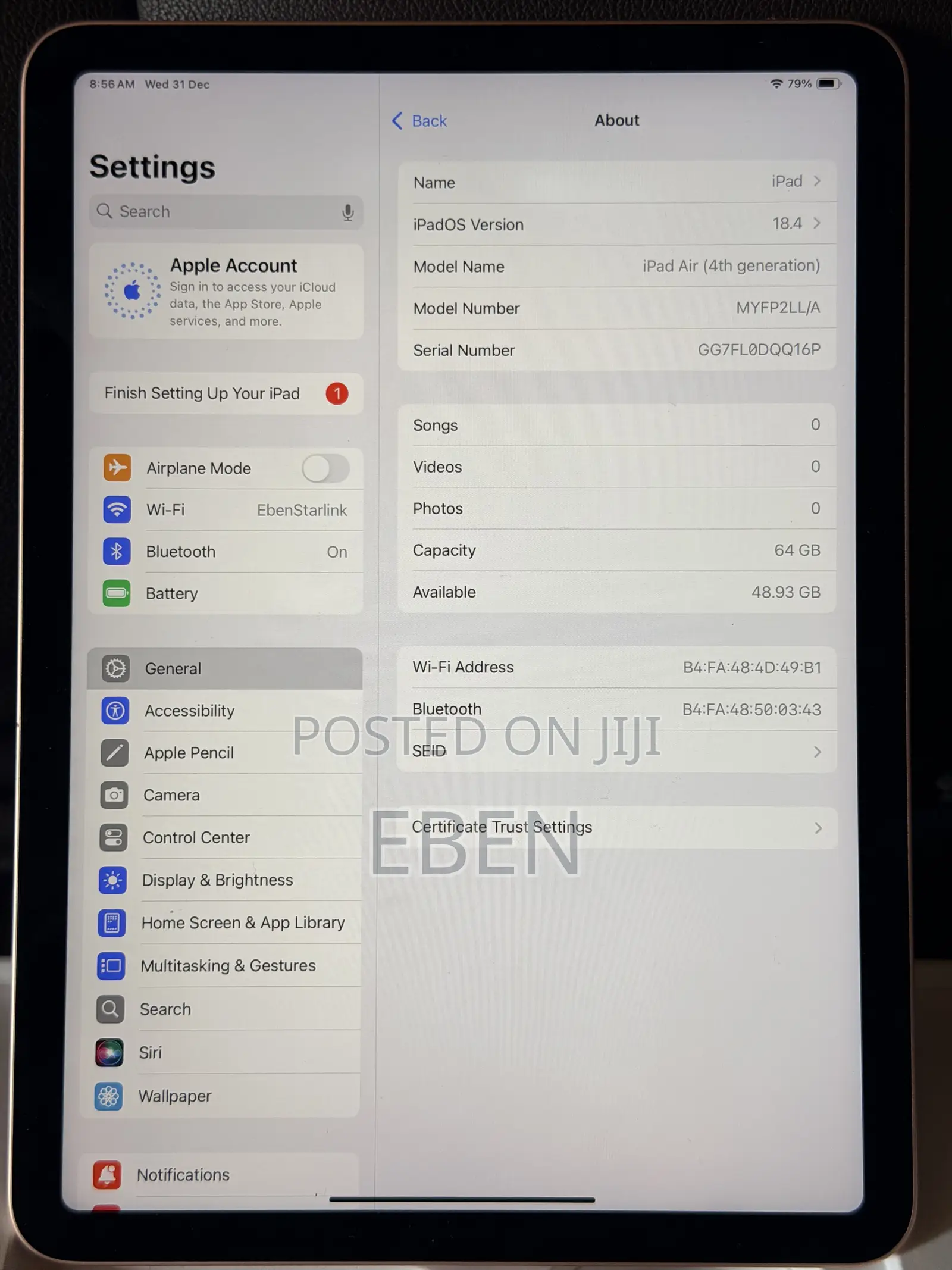 Apple iPad Air (2020) Wi-Fi 64 GB in North Legon - Tablets, Eben Eben ...