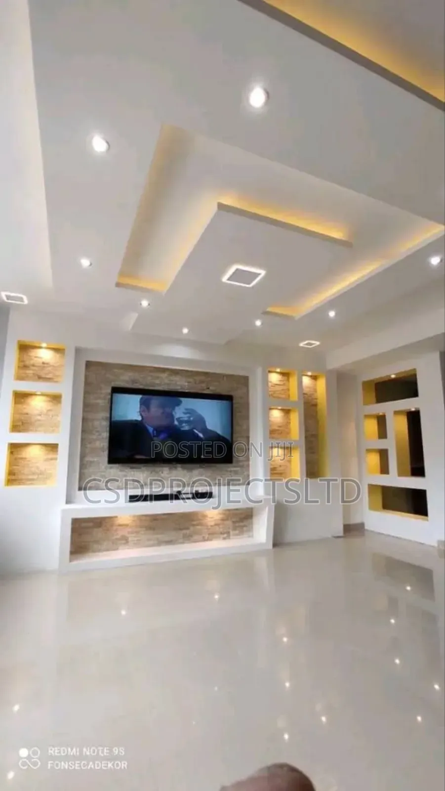 Pop Ceiling Painting,Wall Skimming,Tv Stand Design in Santa Maria ...