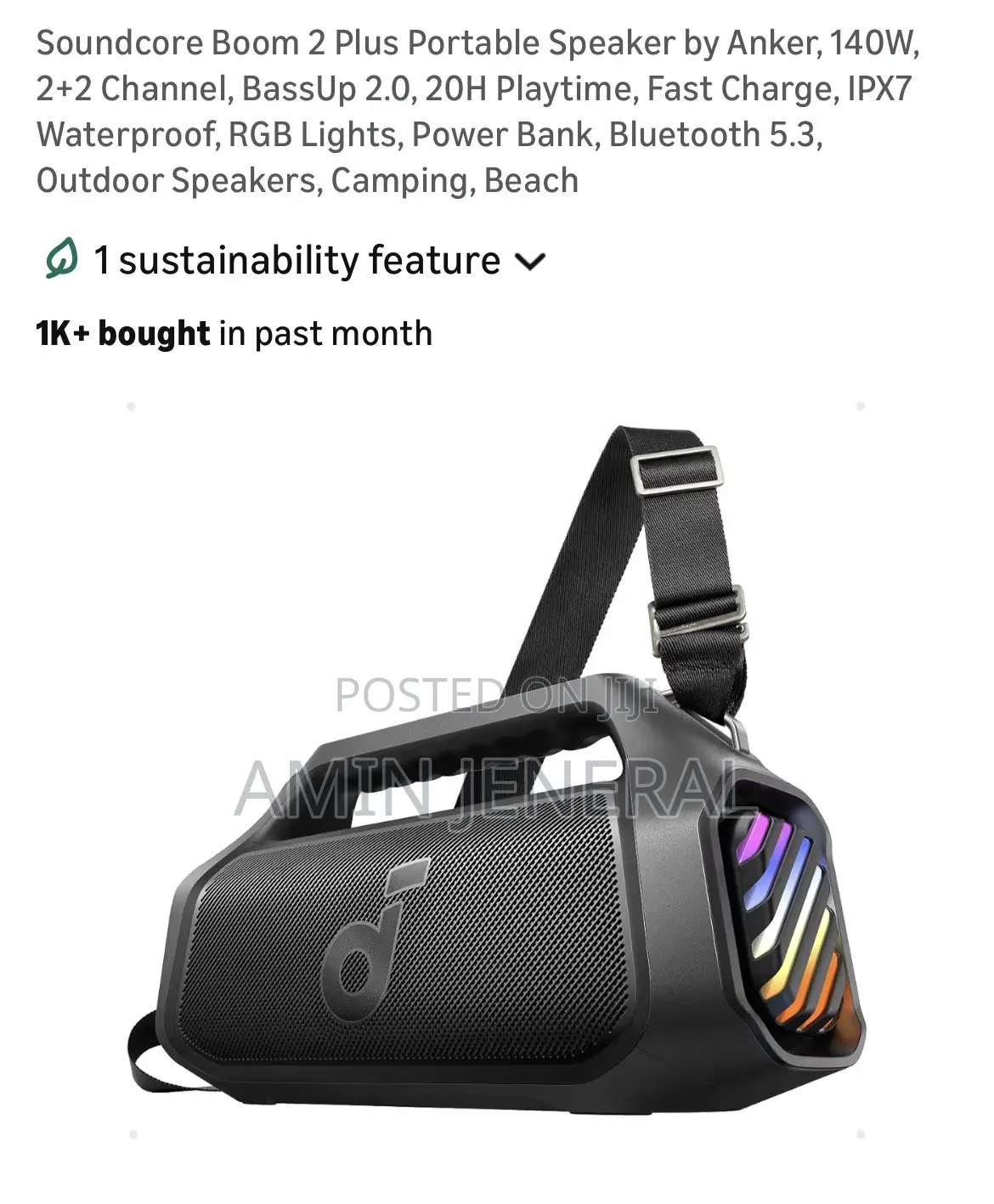 Soundcore Boom 2 Plus in East Legon - Audio & Music Equipment, Amin ...