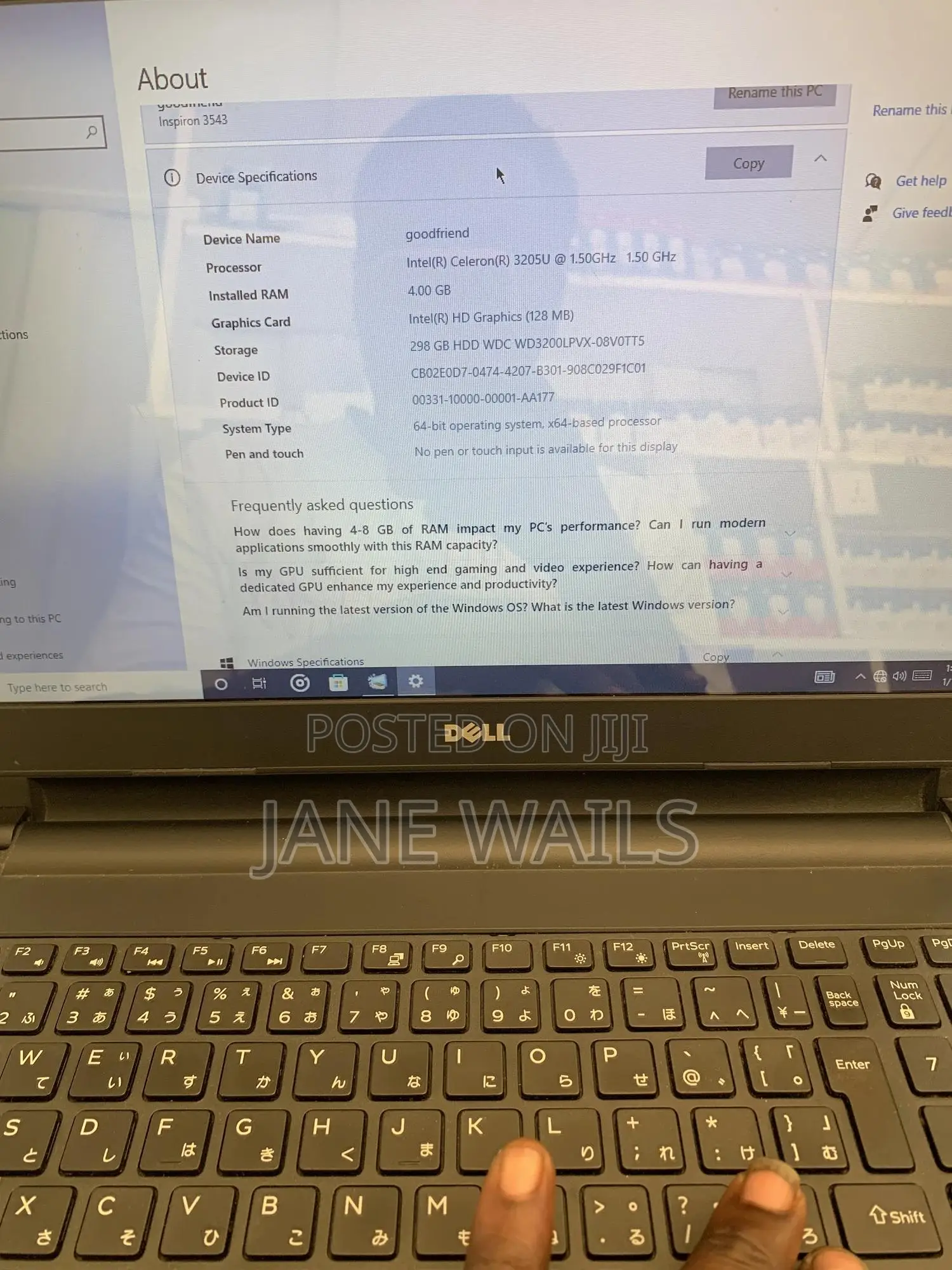 Laptop Dell 4GB Intel Celeron HDD 256GB in New-Juaben Municipal ...