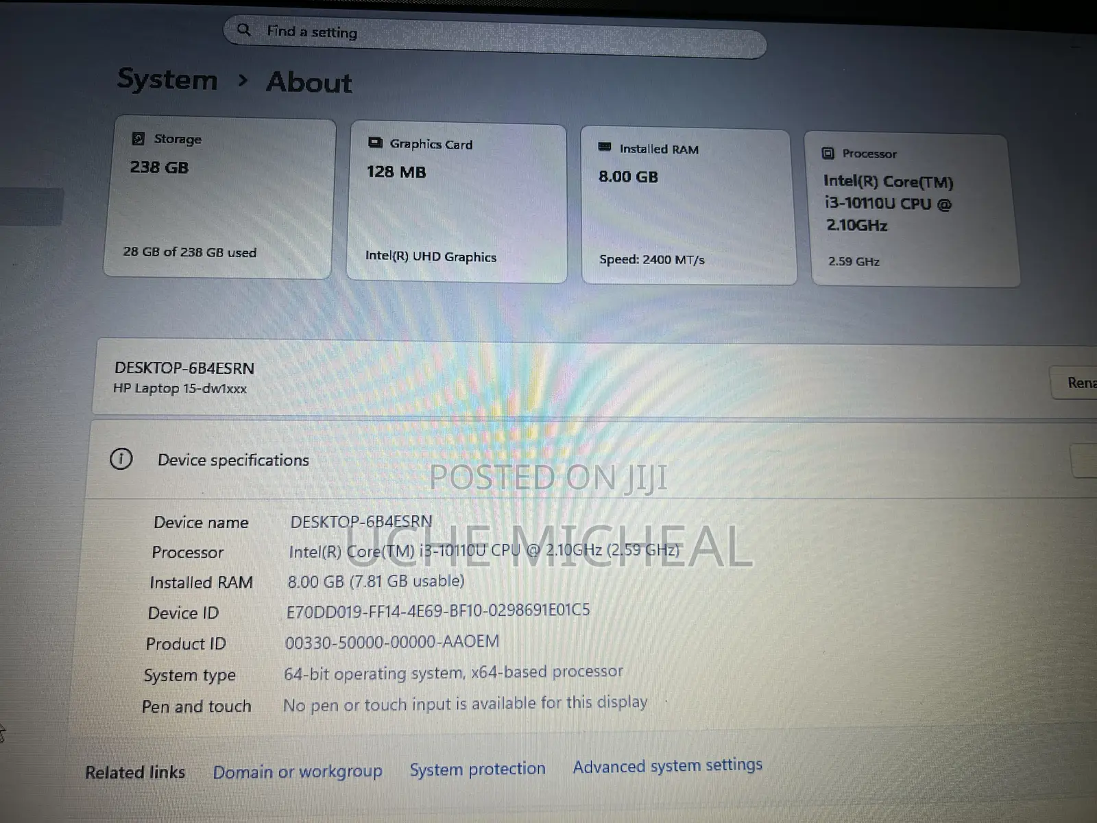 Laptop HP 15 8GB Intel Core I3 SSD 256GB in Accra Metropolitan ...