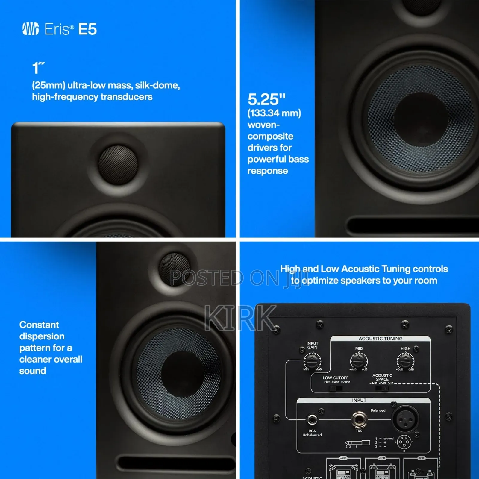 Presonus Eris E5 Studio Monitor (Pair) in Tema Metropolitan - Audio ...