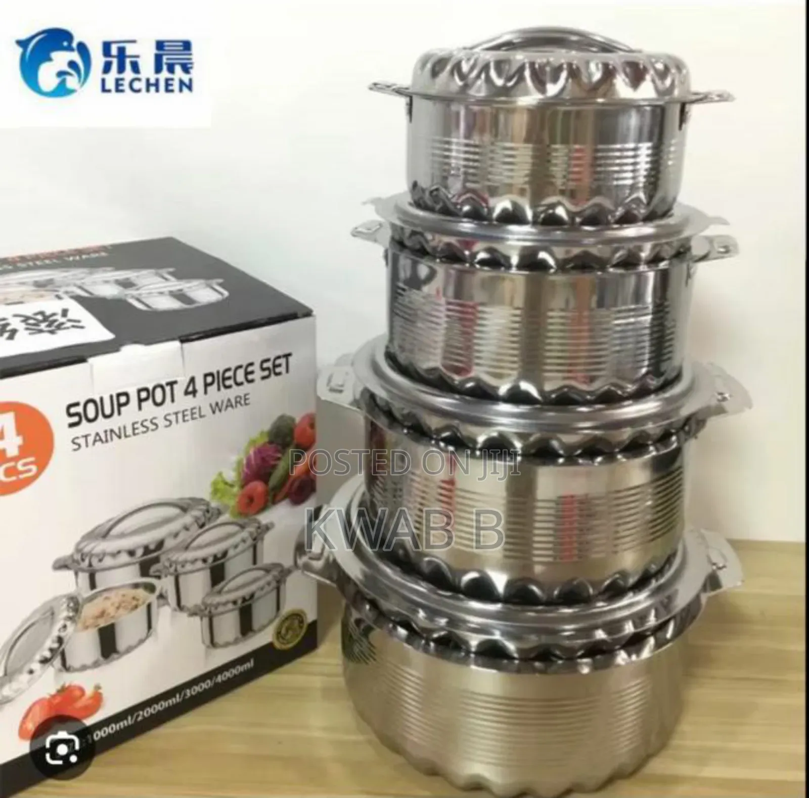 Lechen 4-Piece Stainless Steel Soup Pot Set in Accra Metropolitan ...