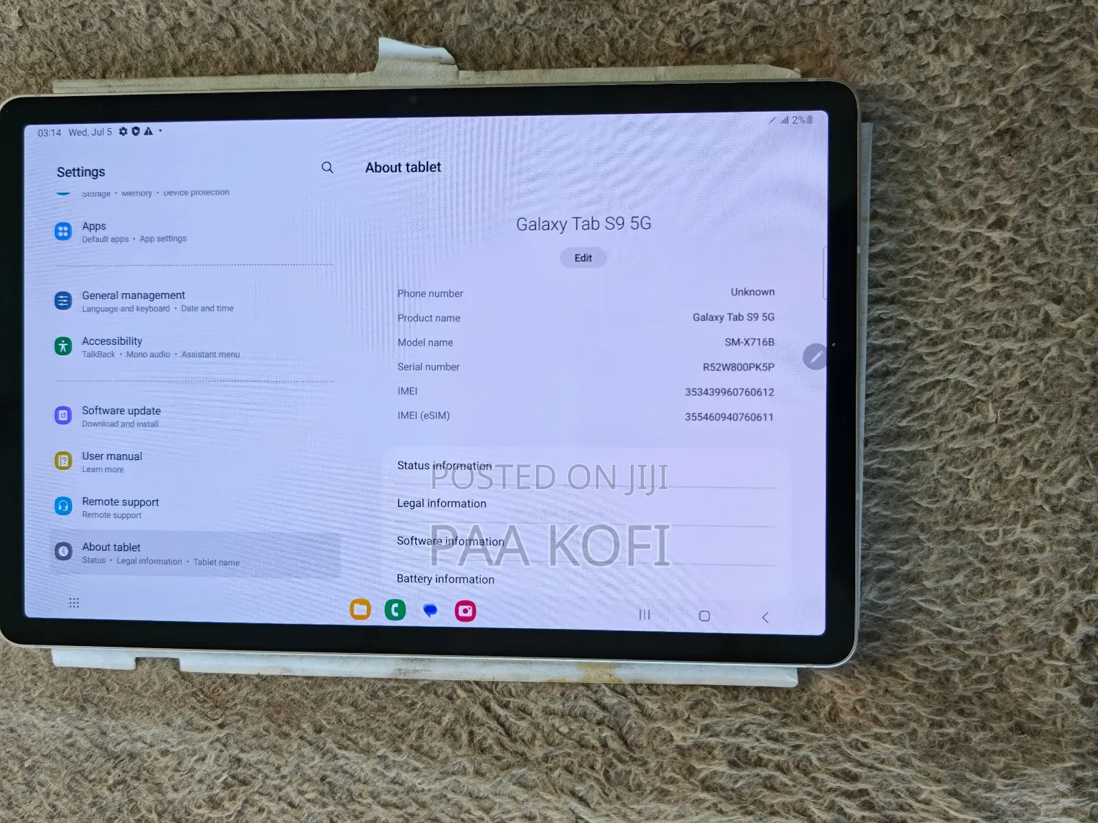 New Samsung Galaxy Tab S9 128 GB in Airport Residential Area - Tablets ...