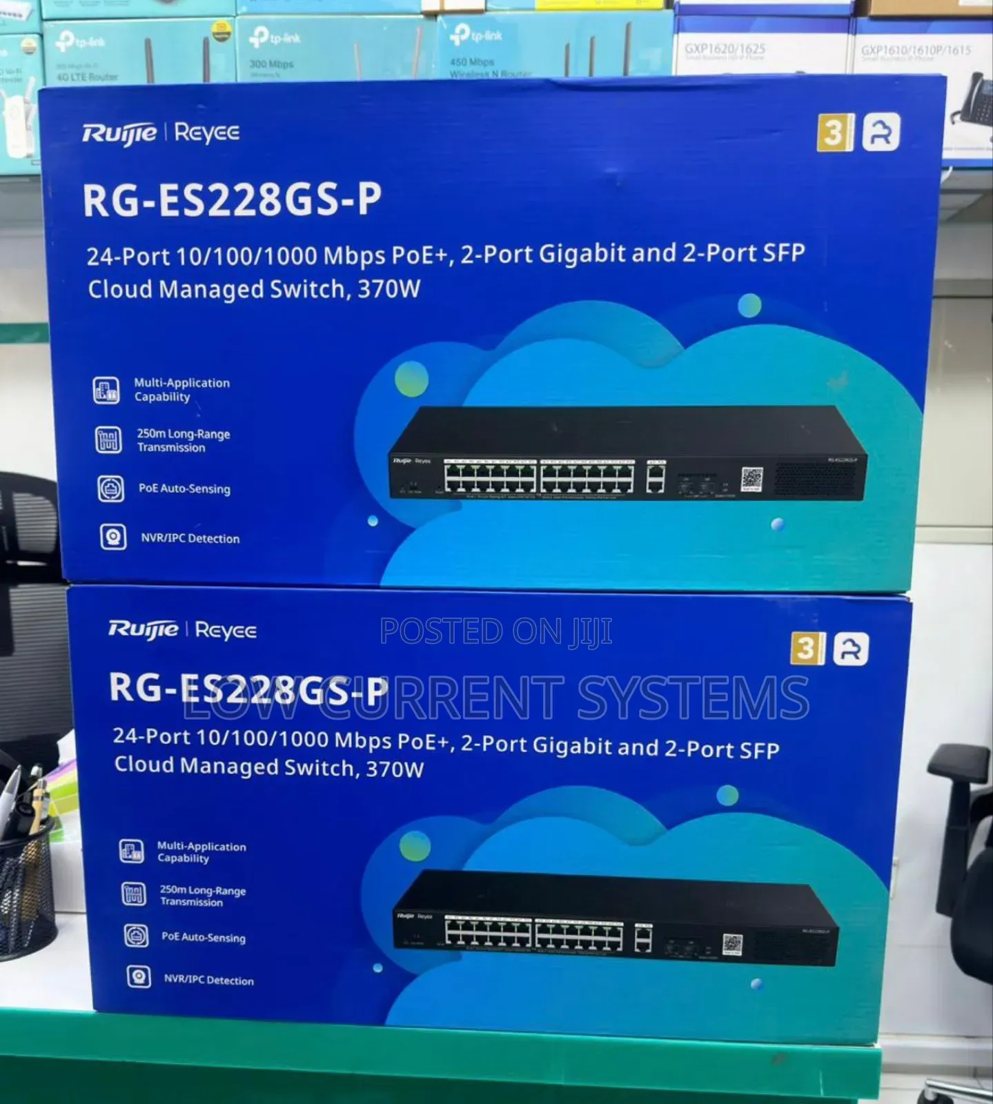 Ruijie Rg-Es228gs-P 24 Gigabit Poe+ Switch Ports 2 SFP 370w 56 GBPS in ...