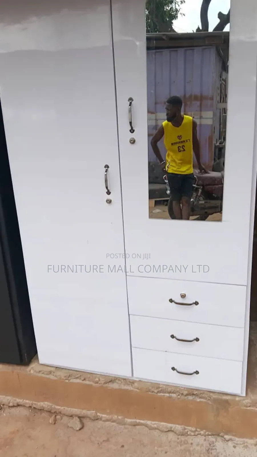 Pure White Double Door Wardrobe Available as Seen in Pokuase ...