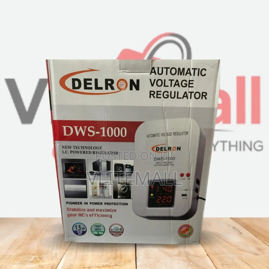 Delron Wall Mounted DWS-1000 Automatic Voltage Regulator/Stabilizer in ...