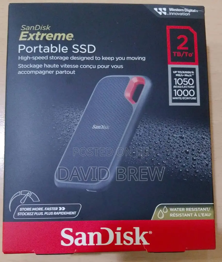 Sandisk 2tb Extreme Portable Ssd, Usb C 1050mb/S Read in Awoshie ...