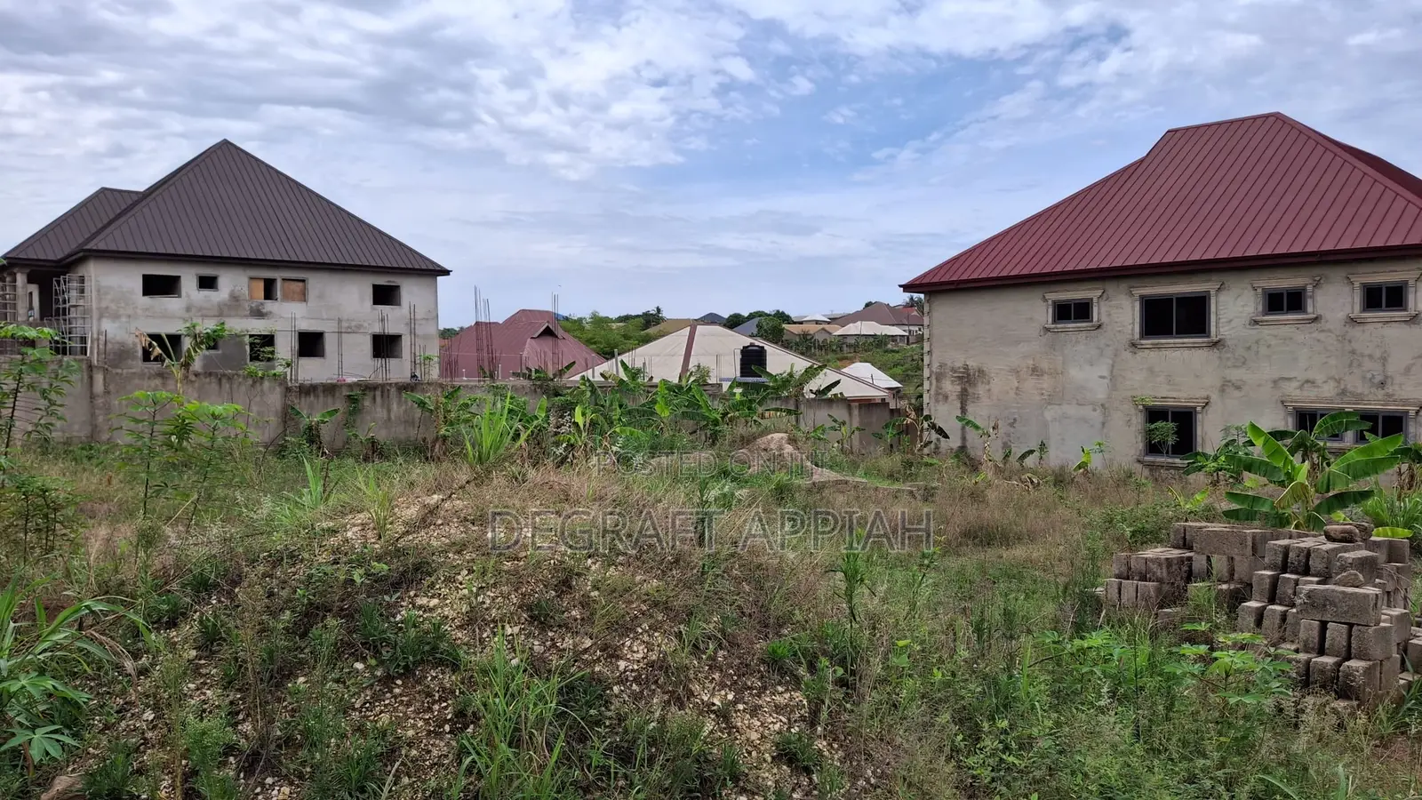 3 Sided Walled Full Plot for Sale at Atwima Techiman in Kumasi ...