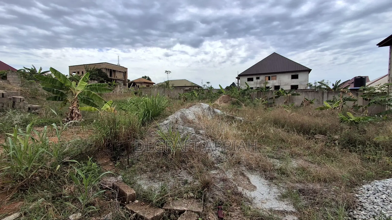 3 Sided Walled Full Plot for Sale at Atwima Techiman in Kumasi ...