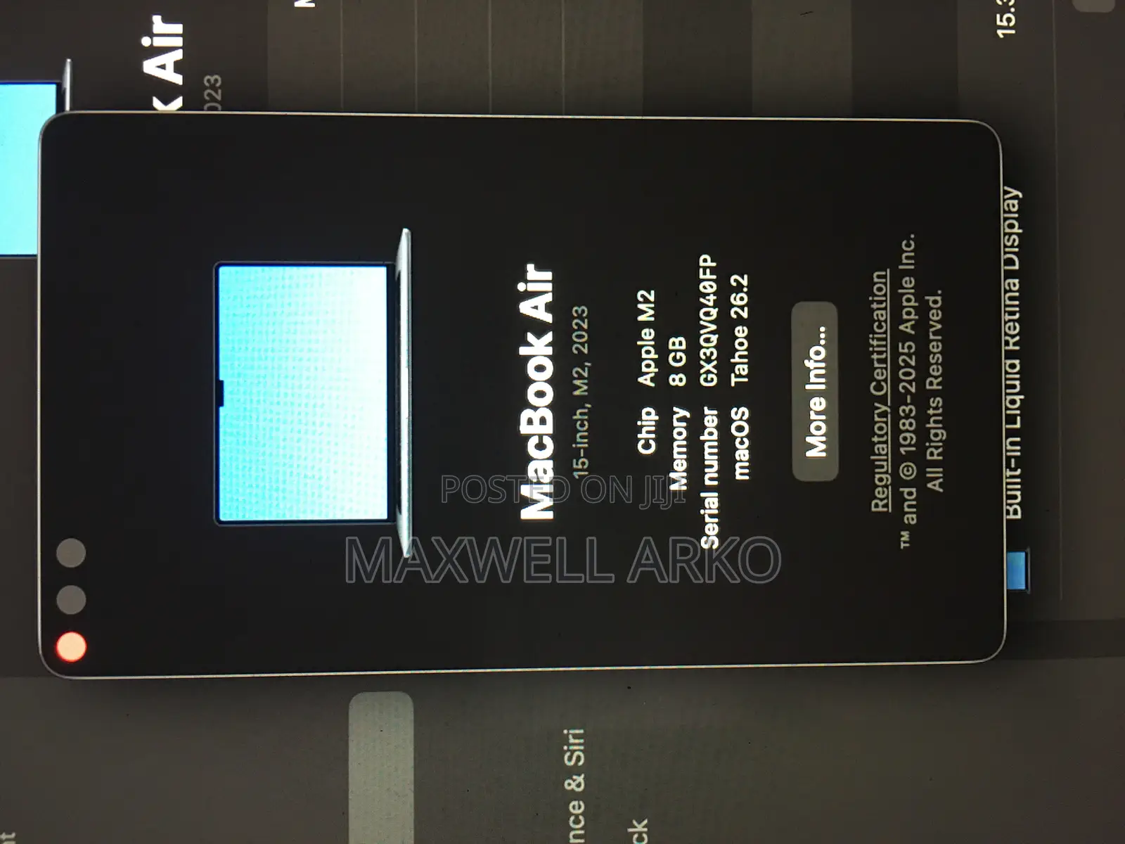 Laptop Apple MacBook Air 2023 M2 8GB Apple M2 SSD 512GB in Effutu ...