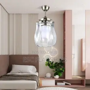 Stylish Invisible Foldable Fan Light + Remote Control - 35w - Silver in ...
