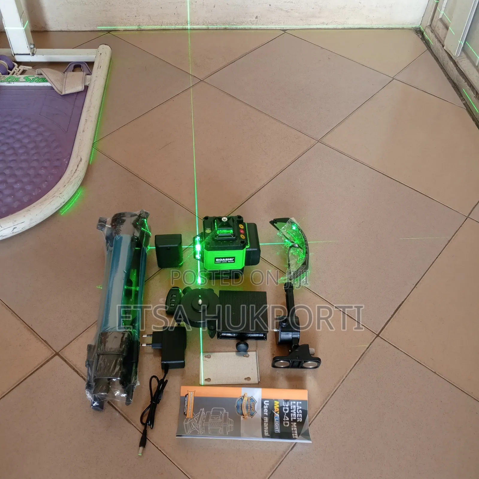 Brand New Boashi Laser Level From Italy,Two Batteries(Best Brand) in ...