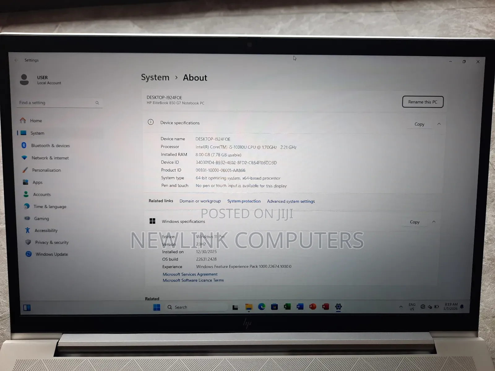 Laptop HP EliteBook 850 G8 16GB Intel Core I5 SSD 512GB in McCarthy ...
