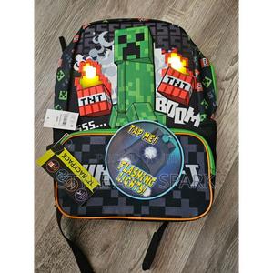 Minecraft Light Up TNT 17” Backpack for Kids, Teens, Flashing Lights in ...