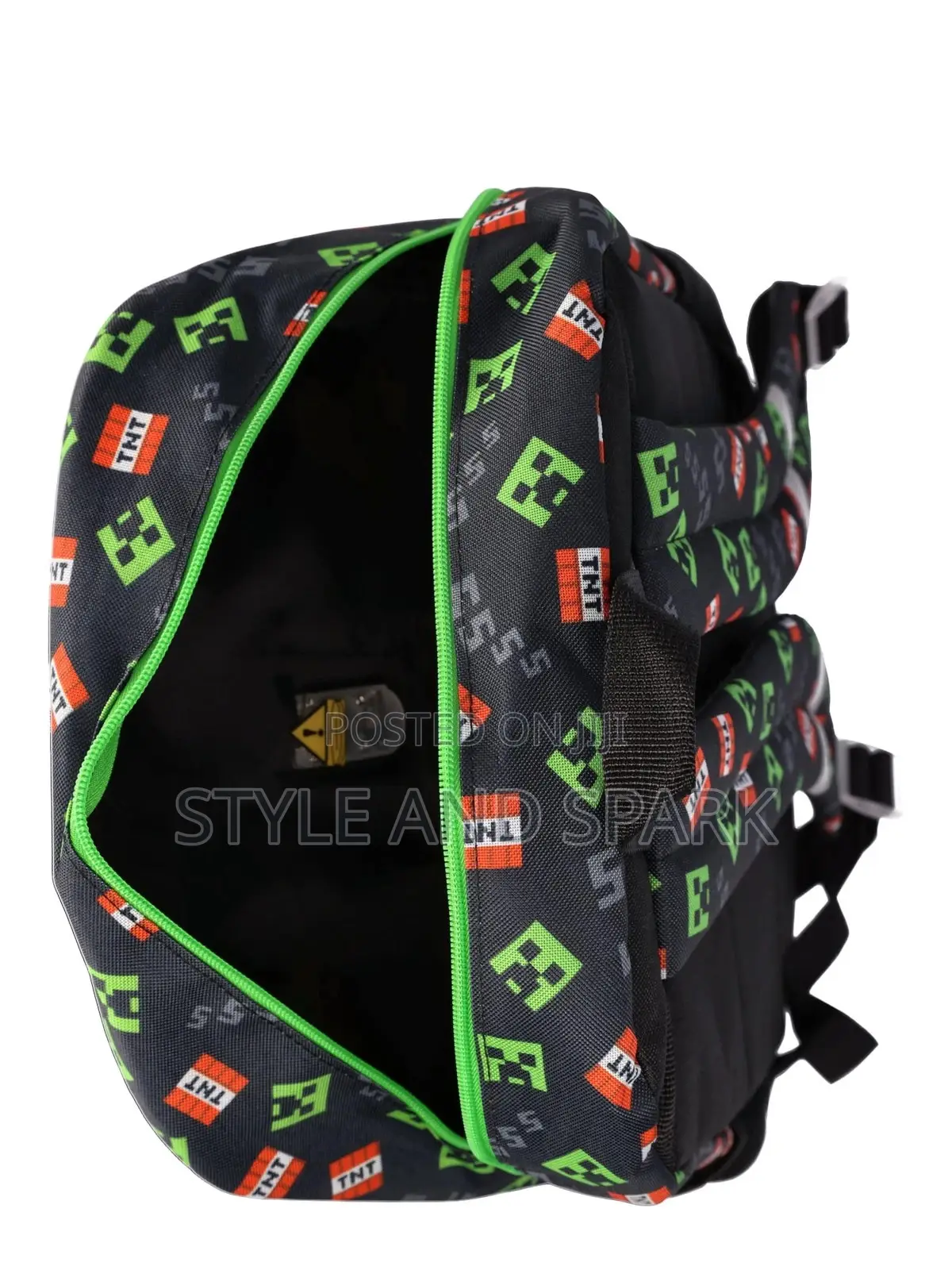 Minecraft Light Up TNT 17” Backpack for Kids, Teens, Flashing Lights in ...