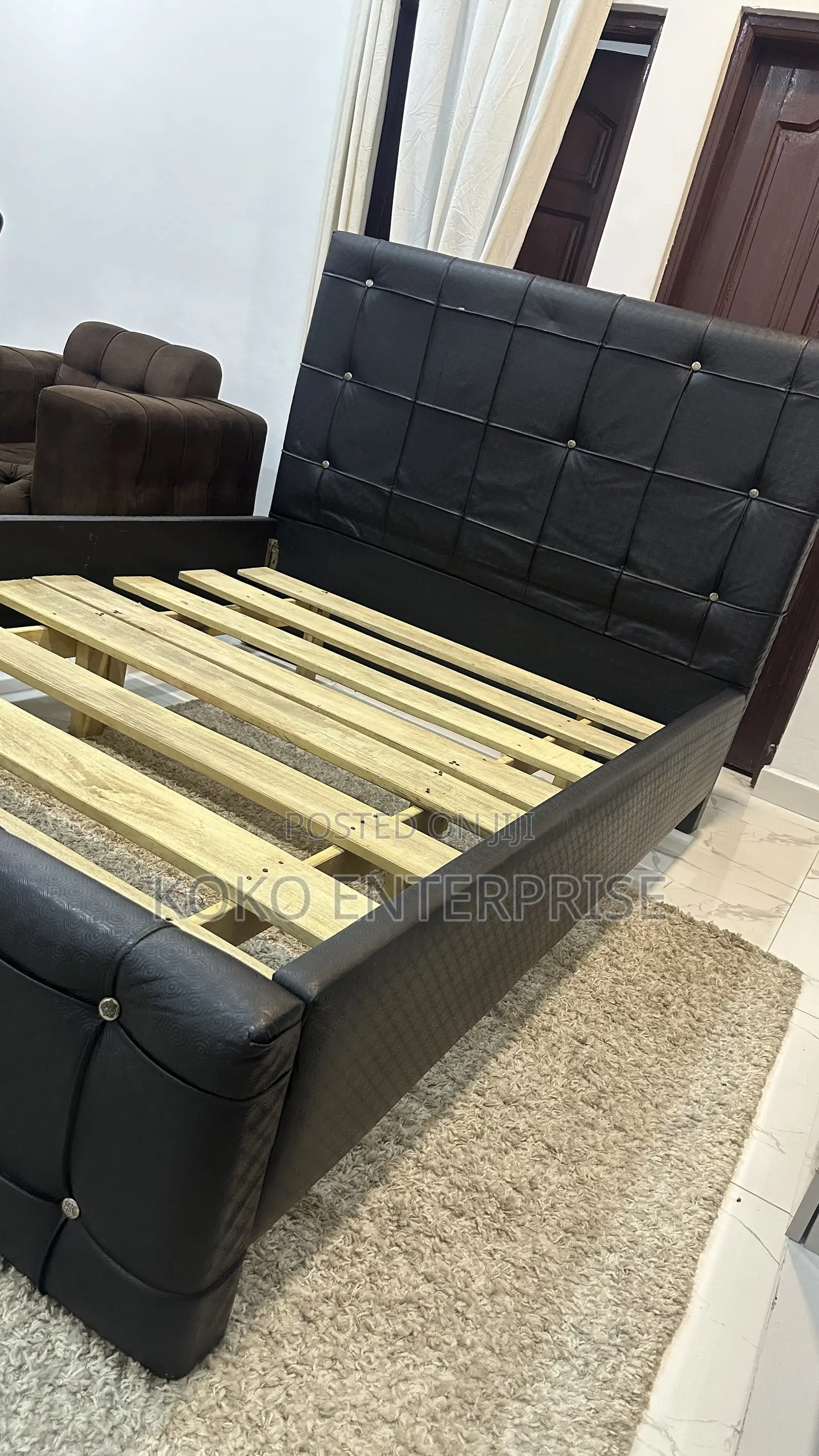 Double Bed Frame in Ashomang Estate - Furniture, Francisca Dadebo | Jiji.com.gh