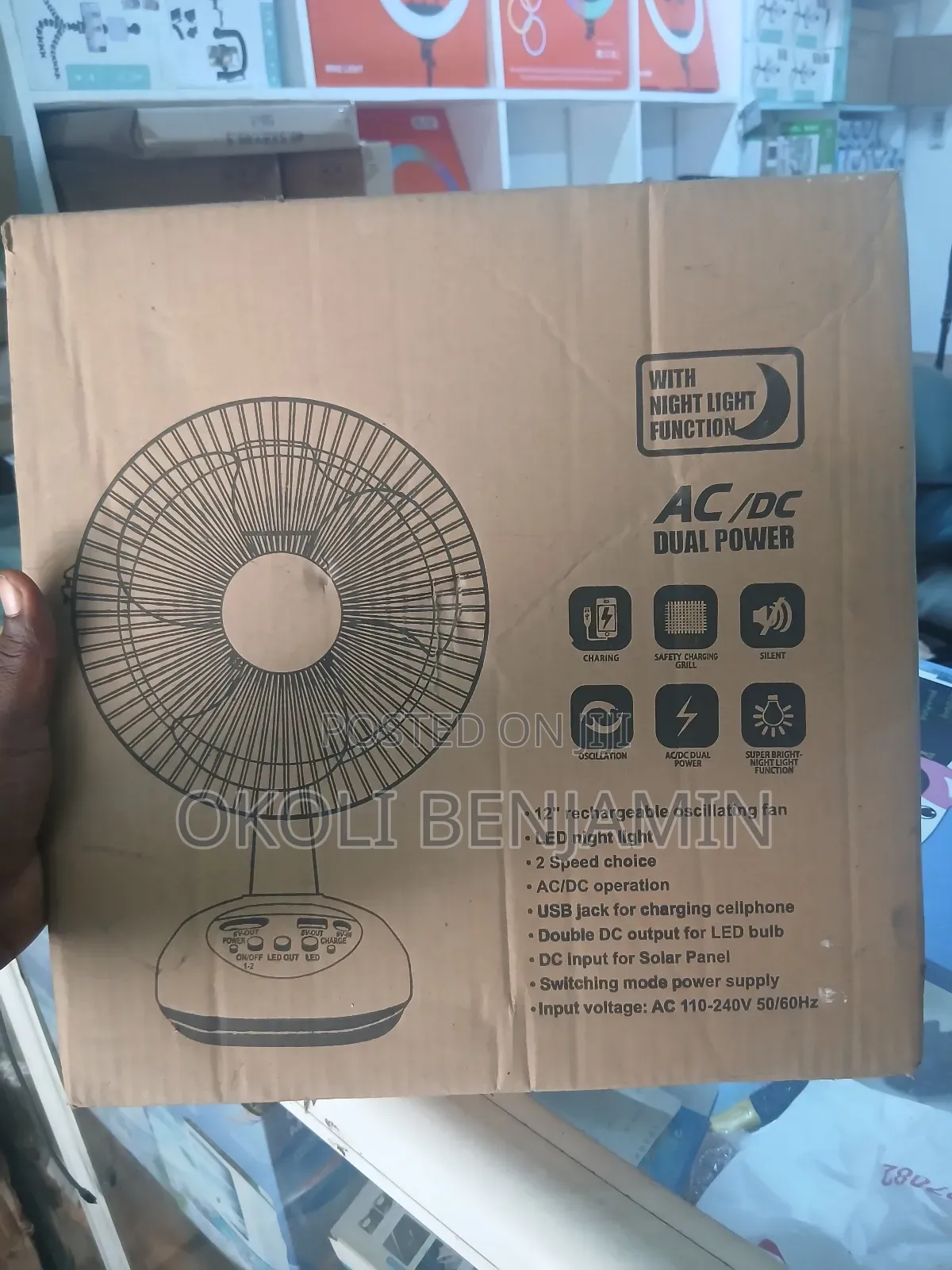 Chargeable Fan in Circle - Home Appliances, Okoli Benjamin | Jiji.com.gh