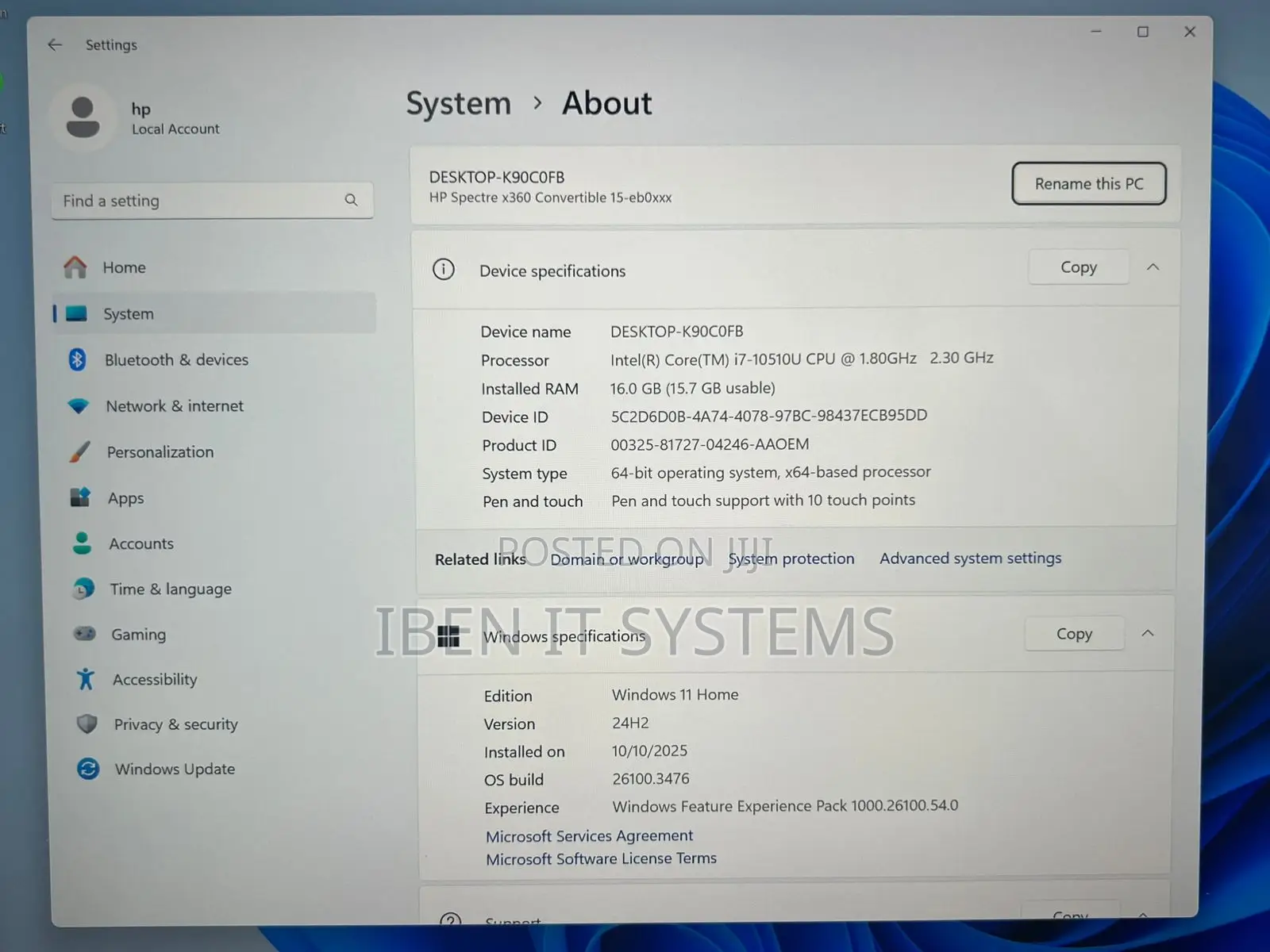 Laptop HP Spectre X360 15 16GB Intel Core I7 SSD 512GB in Kaneshie ...