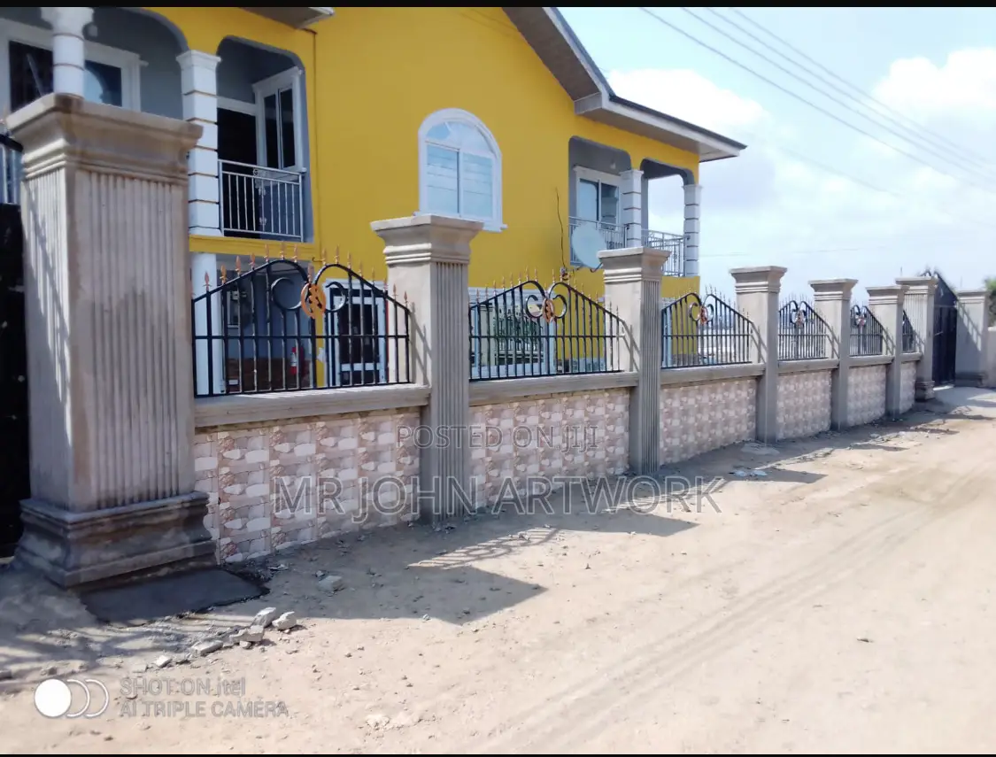 Gate Pillar and Fence Wall Copping Design Artwork in Ashaiman Municipal ...