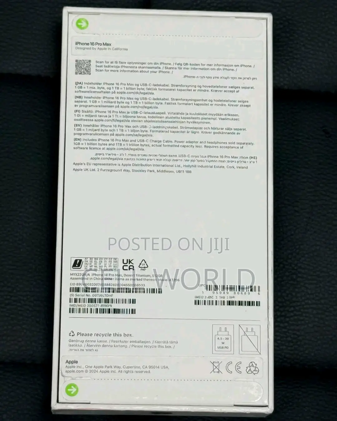 New Apple iPhone 16 Pro Max 512 GB Gold in Accra Metropolitan - Mobile ...