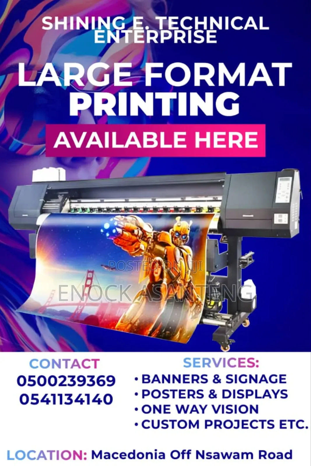Largeformate Printing, Banners, Stickers, Flyers, Invitation Card, in ...