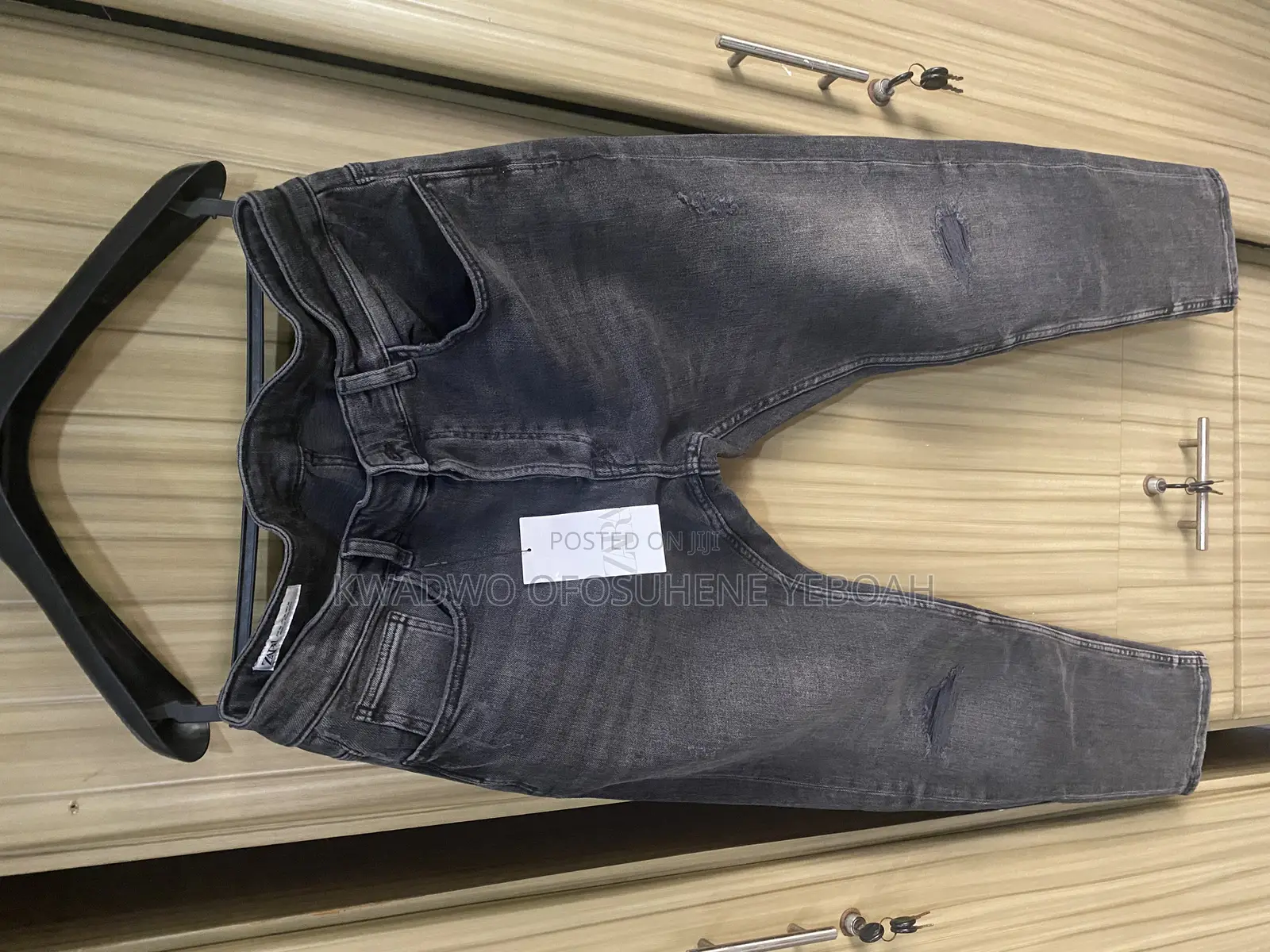 Original Zara Black Ripped Jeans in Ashaley Botwe - Clothing, Kwadwo ...