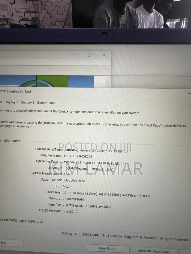 Laptop Acer Aspire v Nitro 16GB Intel Core I7 SSD 512GB in Circle ...