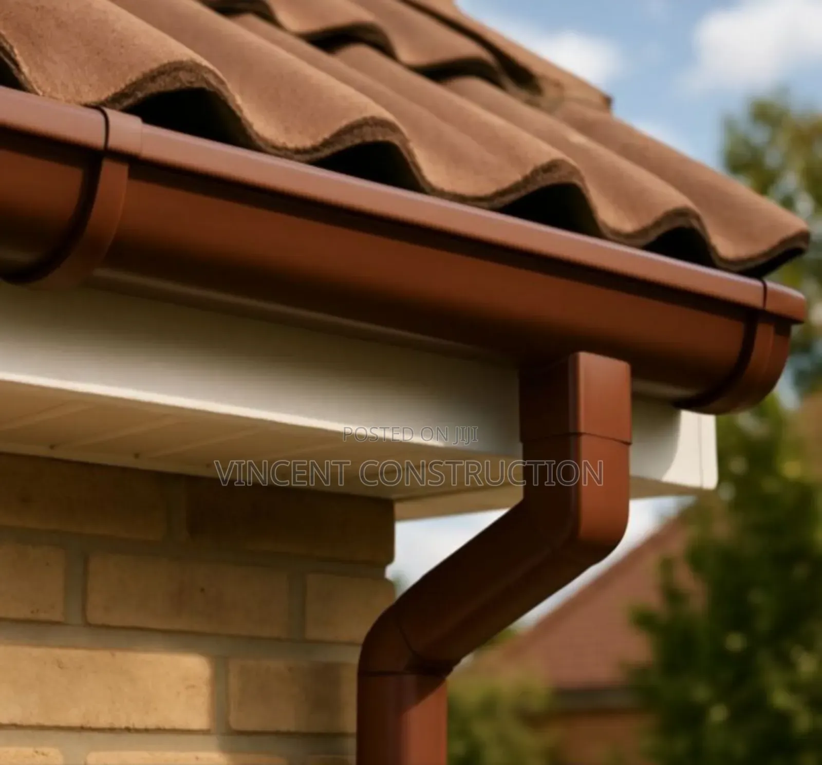 13fits PVC Brown Rain Gutters Available in Madina - Building Materials ...