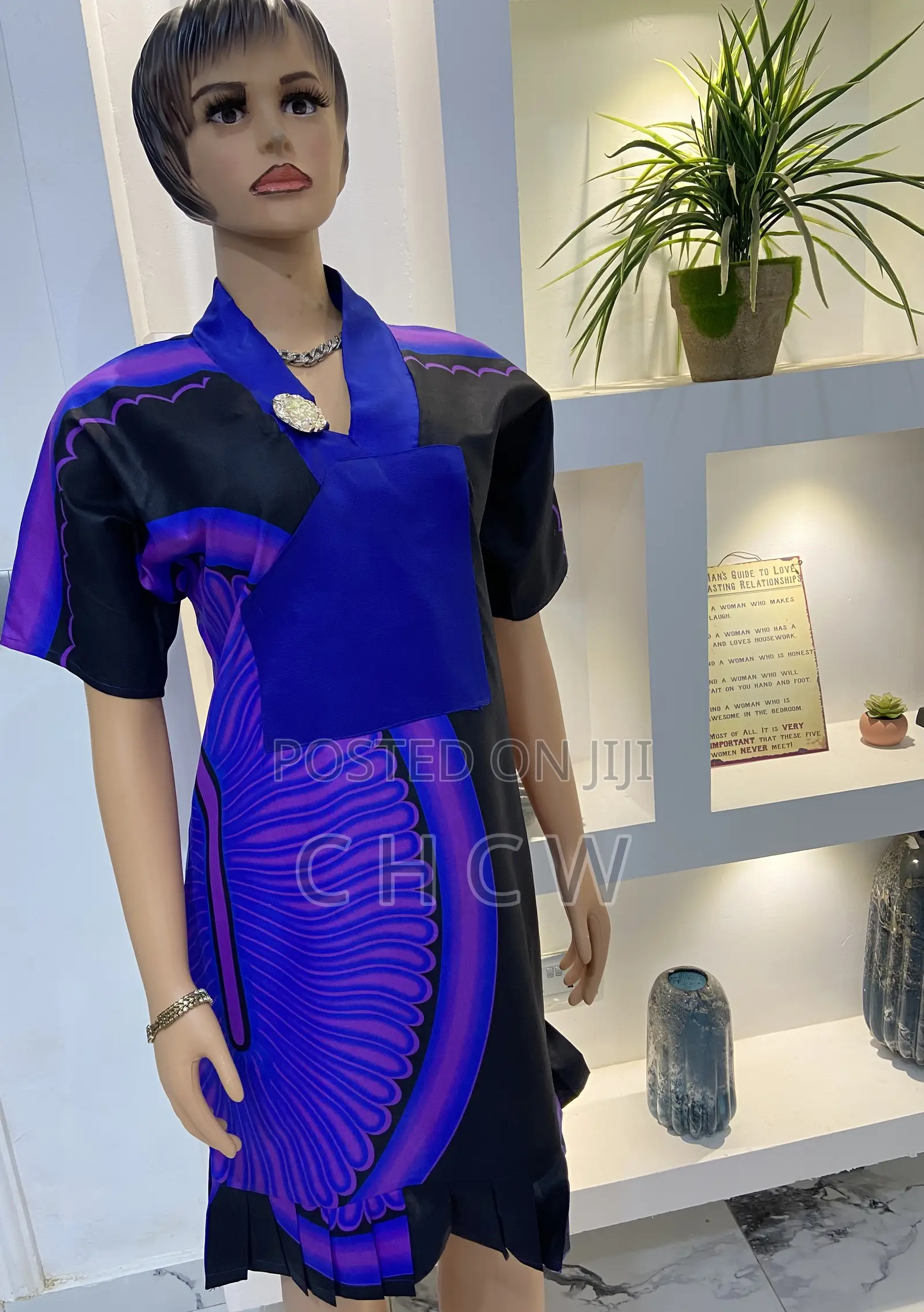 Blue Black African Print Ankara Bubu Dress in Accra Metropolitan ...