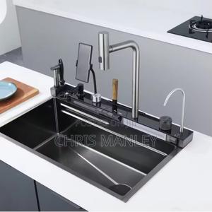 Smart Luxury Waterfall Kitchen Sink With Phone Holder in Gbawe ...