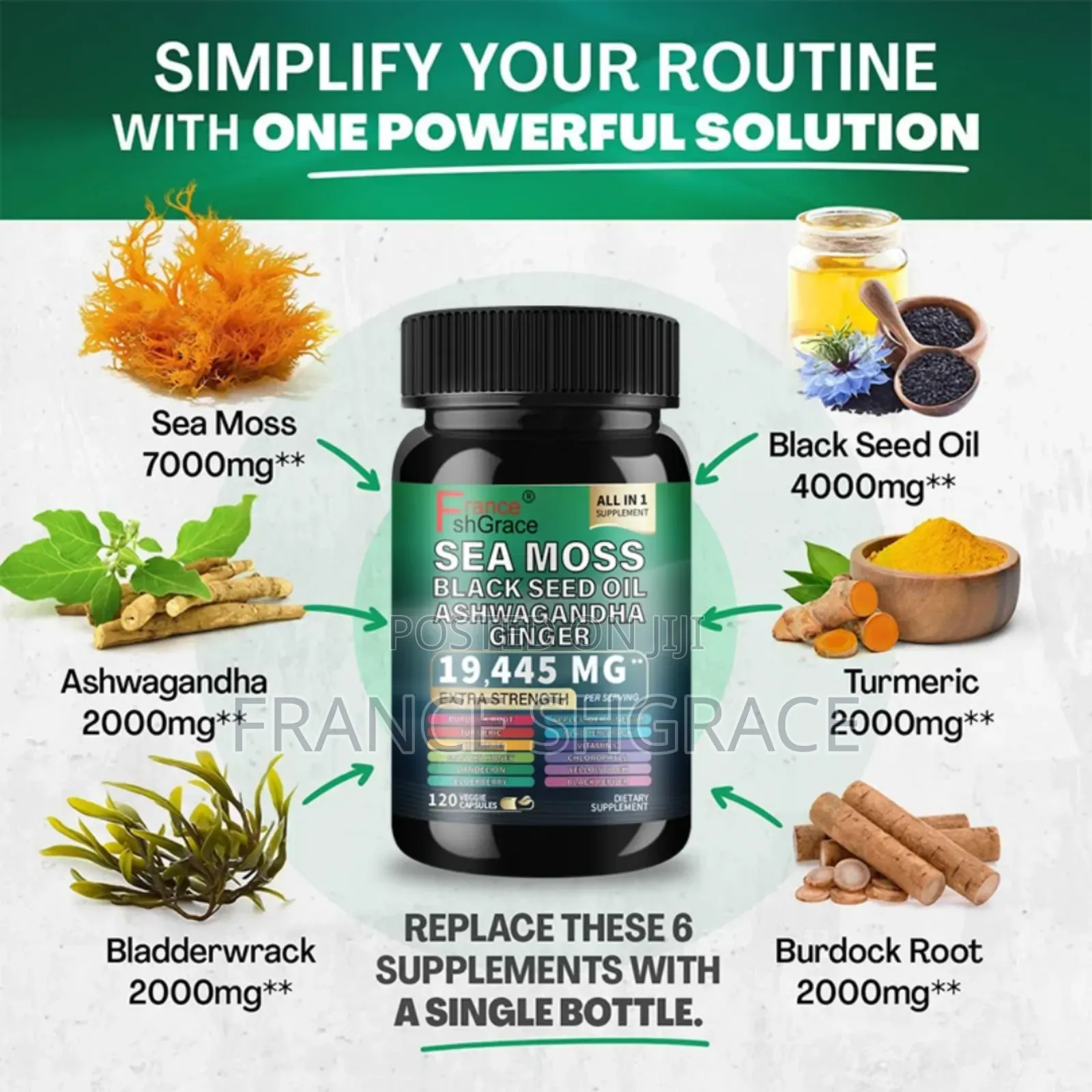 Sea Moss Ashwagandha Black Seed Ginger in Taifa-Burkina - Vitamins ...