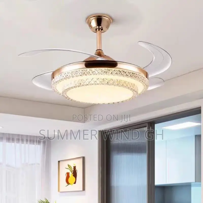 Luxury Led Ceiling Fan Light + Remote Control Set - Gold in Kaneshie ...