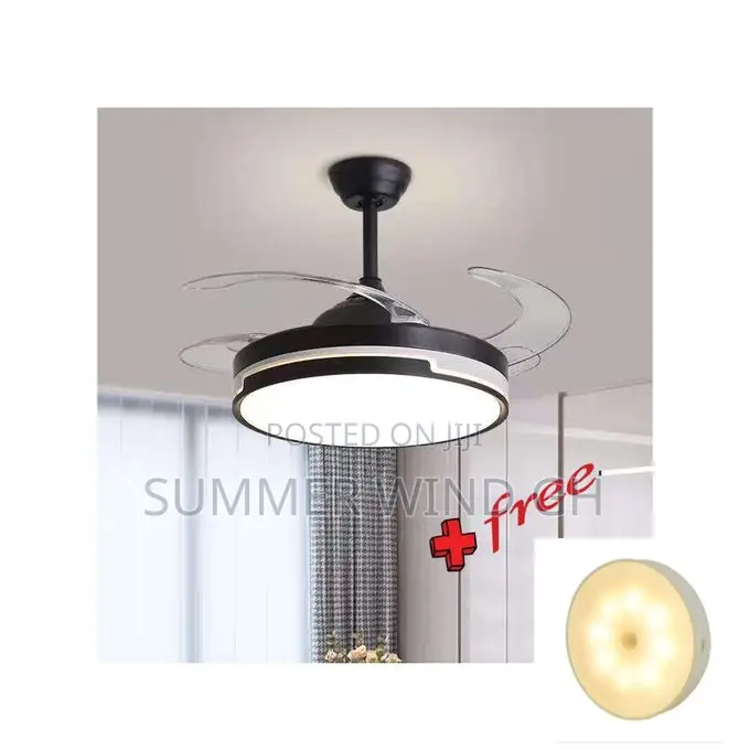 Luxury Led Ceiling Fan Light + Remote Control Set - 36w - Black in ...
