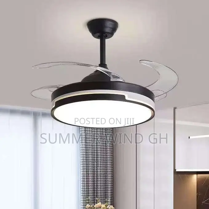 Luxury Led Ceiling Fan Light + Remote Control Set - 36w - Black in ...