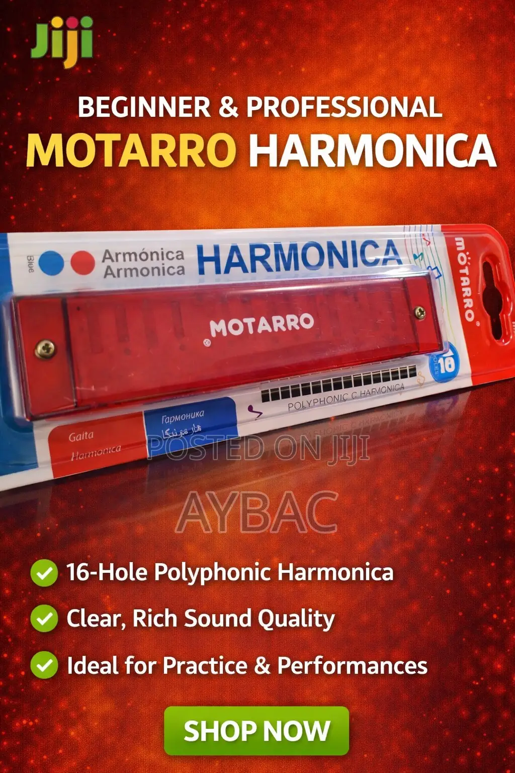Motarro Harmonica – 16 Holes Polyphonic Mouth Organ in East Legon ...