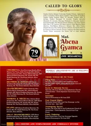 Funeral Posters in Accra New Town - Printing Services, Ibeam Express ...