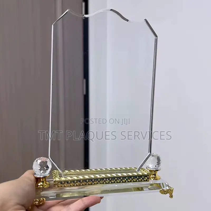 Golden Crystal Award Plaque for Your Events and Awards in Lapaz - Arts ...