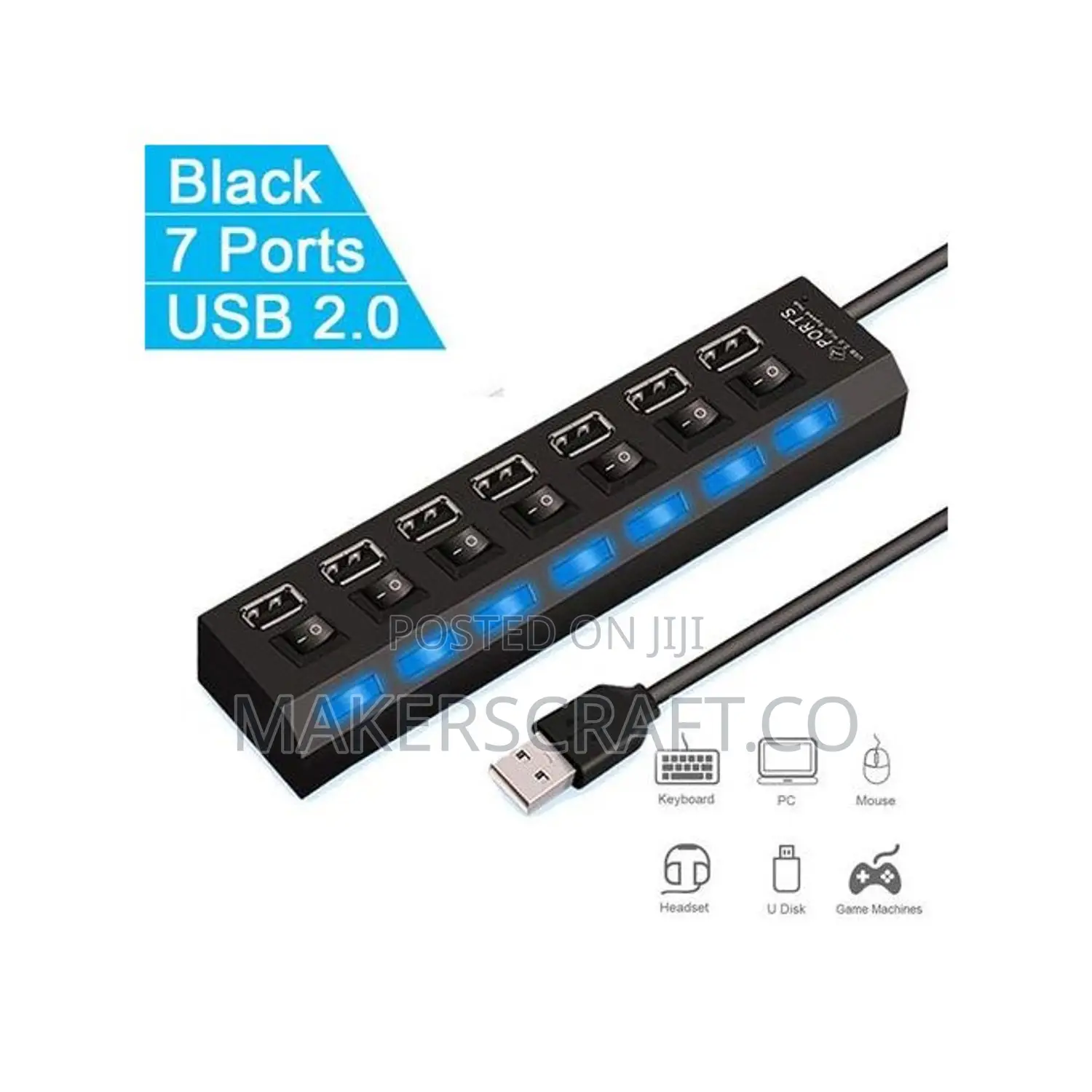 Usb Splitter Adapter, 7 Port Usb Splitter in Kotobabi - Computer ...