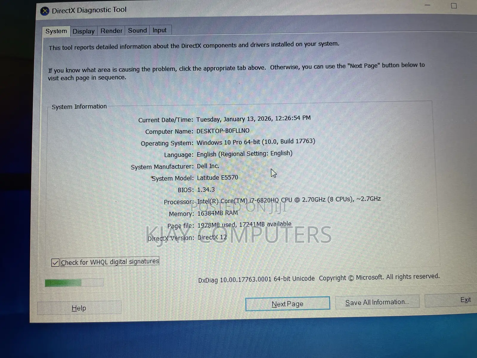 Laptop Dell Latitude 15 E5570 16GB Intel Core I7 SSD 512GB in Kasoa ...