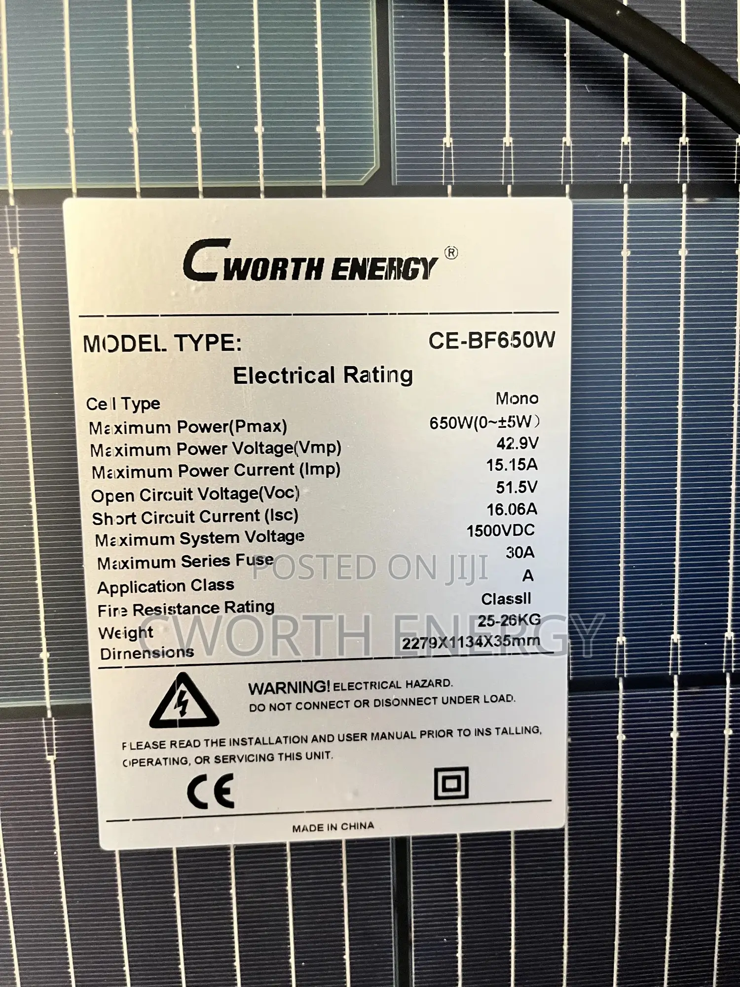 650w Panel(Bifacial) in Kumasi Metropolitan - Electrical Equipment ...