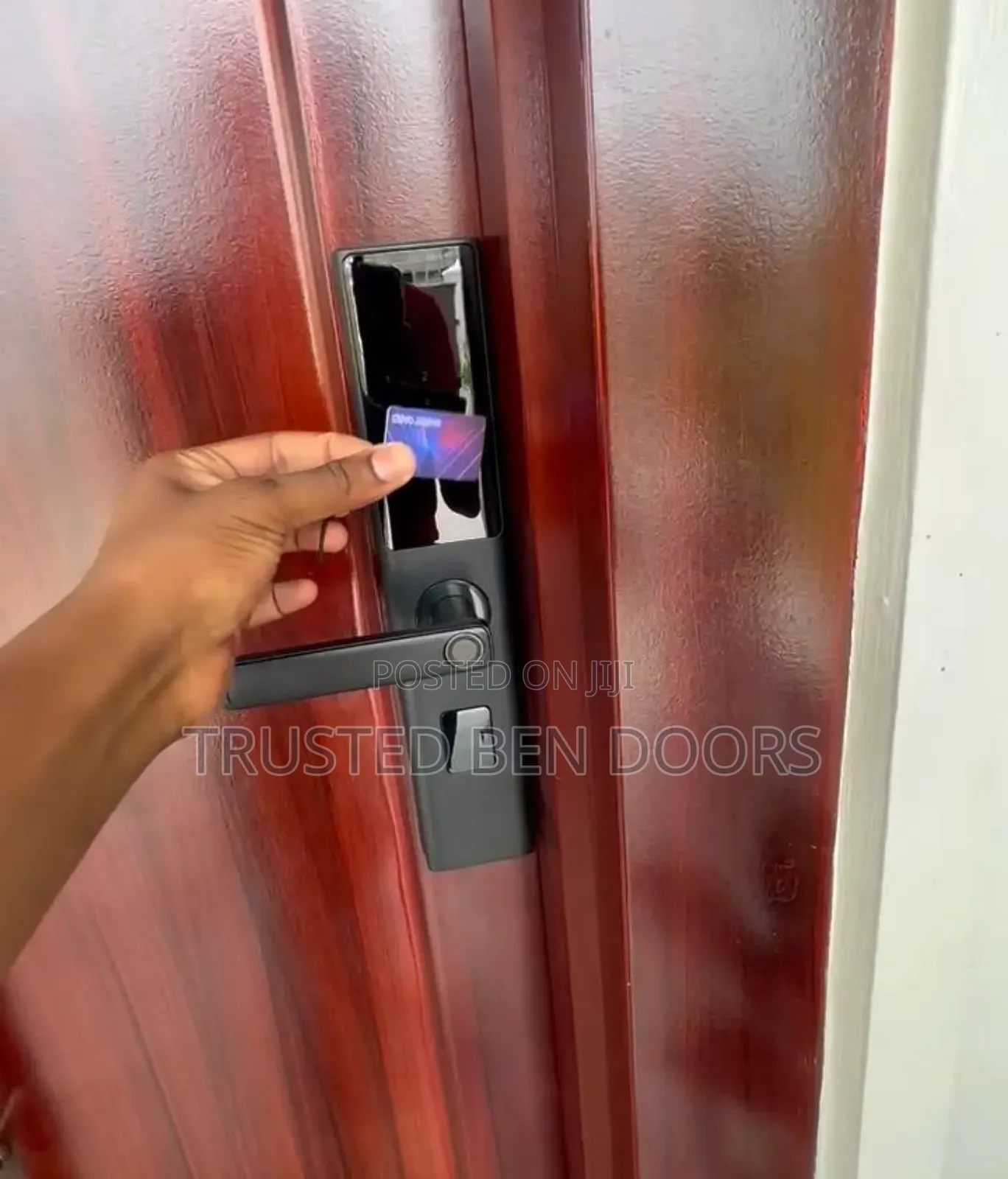 Tuya App Wifi Wireless Biometric Smart Door Lock For Wooden+Security in ...