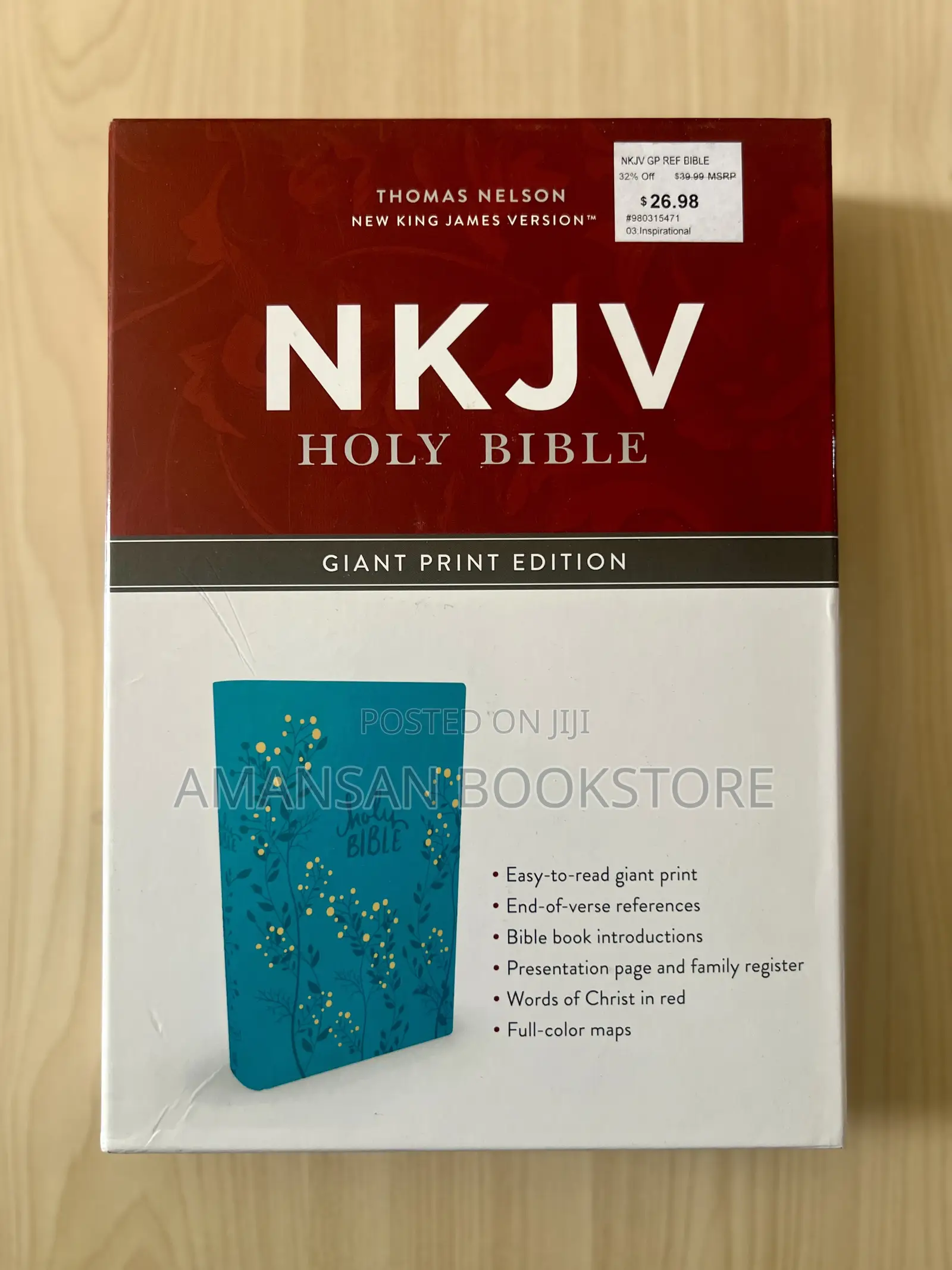 NKJV Bible Giant Print Edition (Thomas Nelson) in Spintex - Books ...