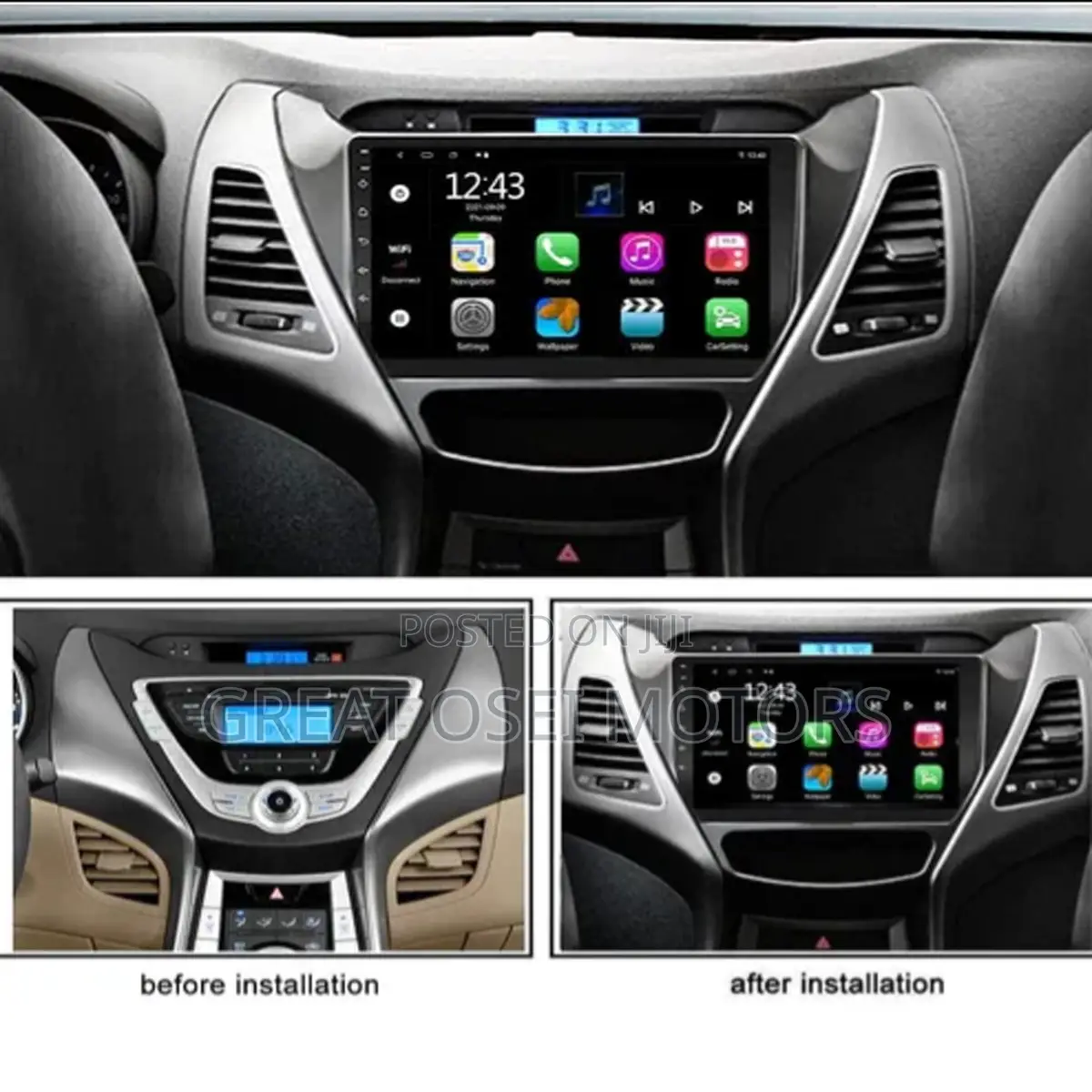 High Quality Android Car Tape for Hyundai Elantra 2011 to 2013 in ...