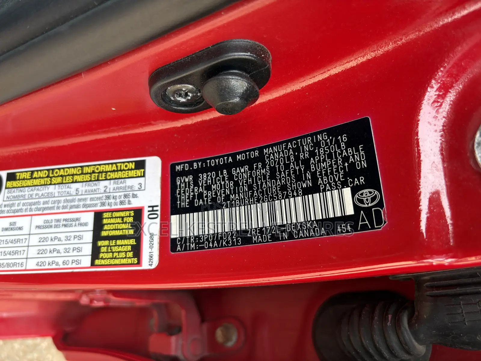 Toyota Corolla S w/Special Edition Pkg (1.8L 4cyl CVT) 2016 Red in ...