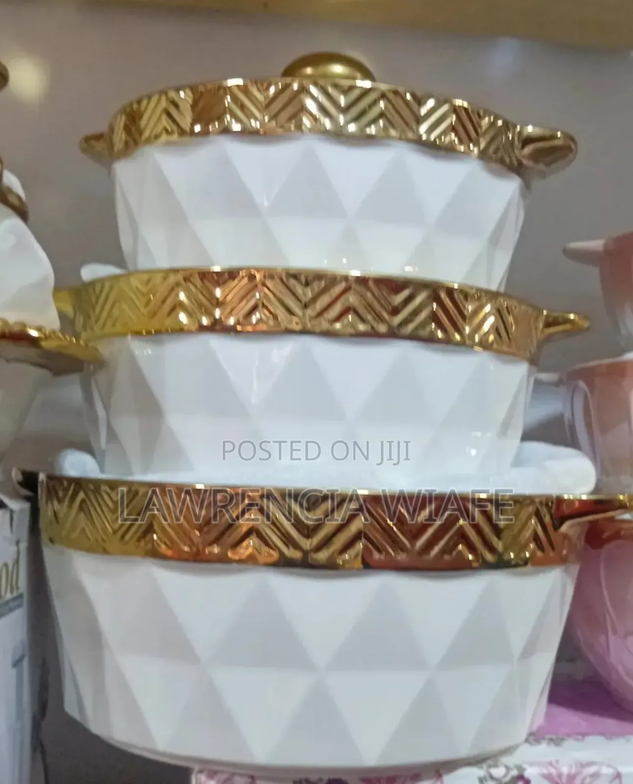 3pcs Ceramic Bowls With Gkass Lid in Accra Metropolitan - Kitchenware ...