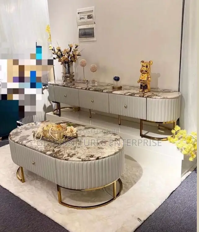 Modern Faux Marble Tv Stand Coffee Table Set in Accra Metropolitan ...