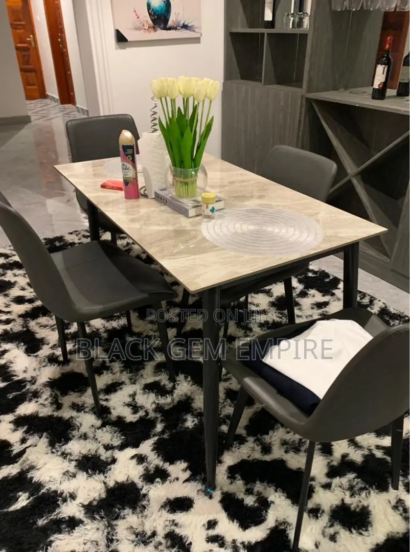Dining Table Set in Tema Metropolitan - Furniture, Black Gem Empire ...